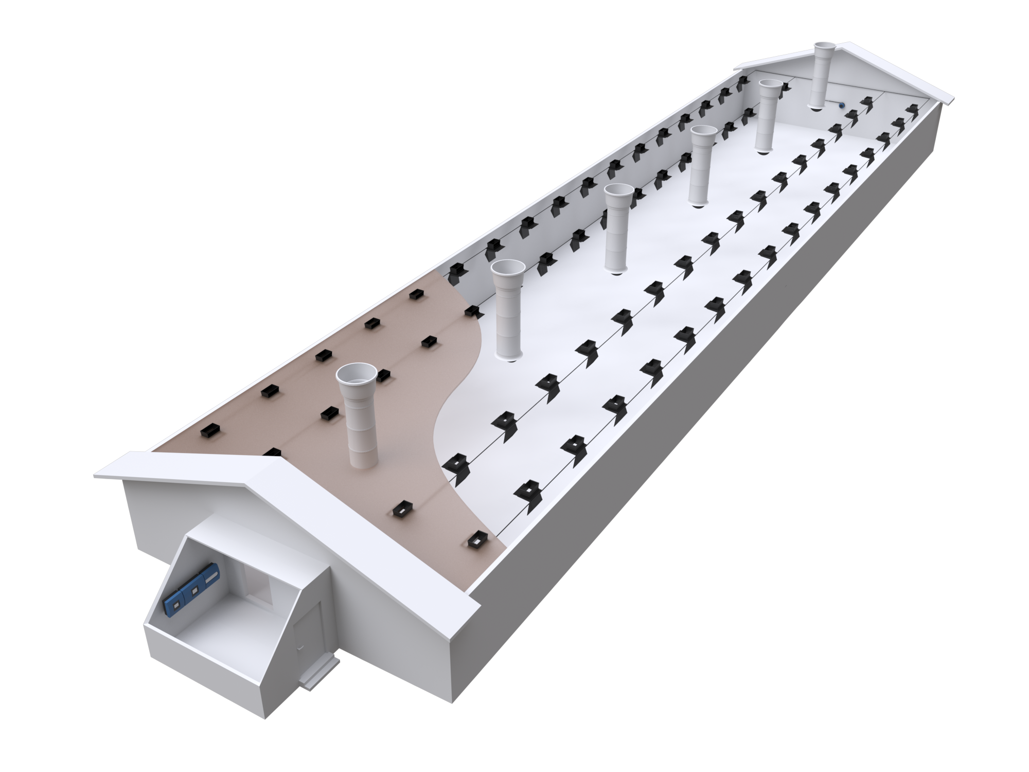 Combi-Diffuse system for pigs